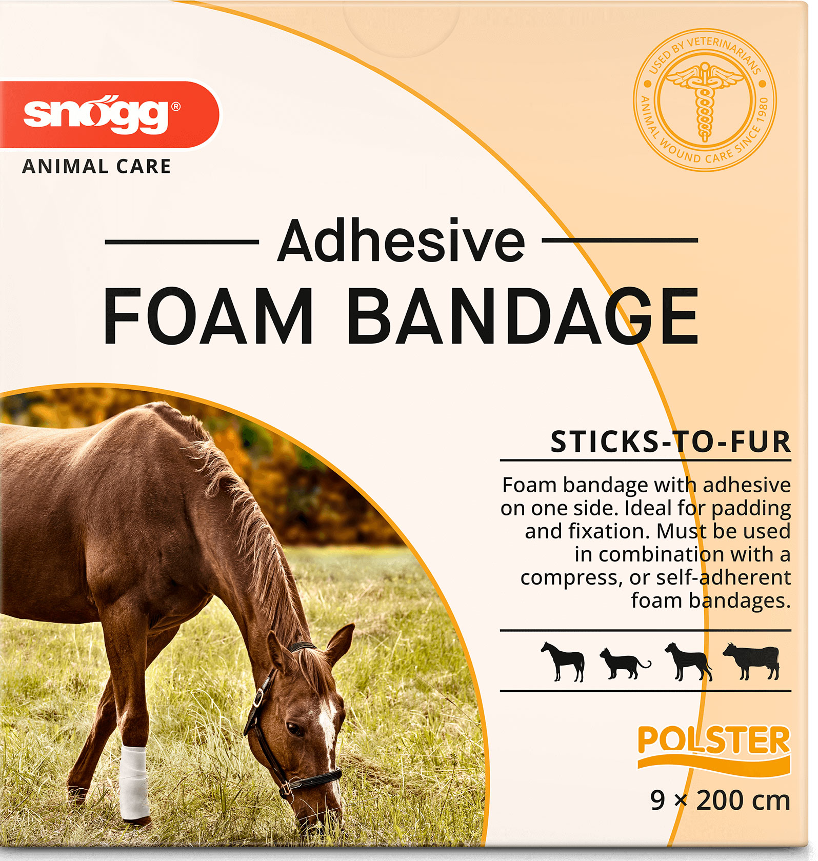 Snögg Adhesive Polster Bandage Klebender Schaumverband.