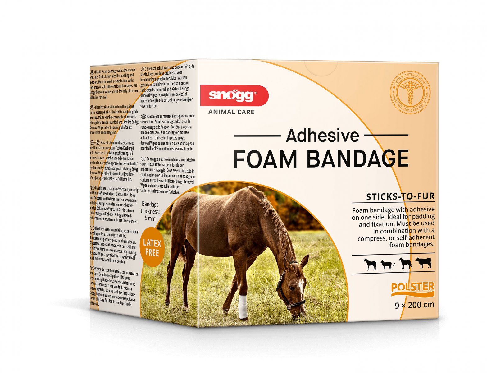 Snögg Adhesive Polster Bandage Klebender Schaumverband.